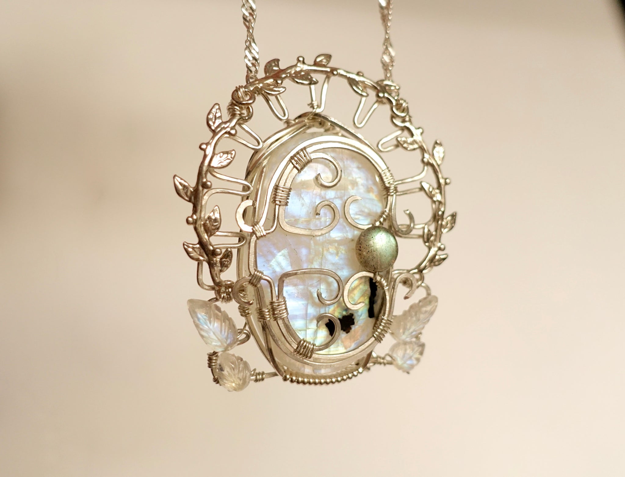 Elven Door with Moonstone in Silver – Druzy Daze Jewelry